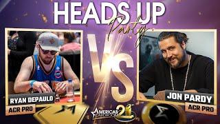 PokerTube - 📺 Ryan Depaulo Vs. Jon Pardy - ACR Heads-Up Party [Match #9]