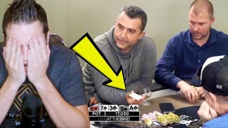 PokerTube - 📺 Drunk Player SHOWS HIS CARD!