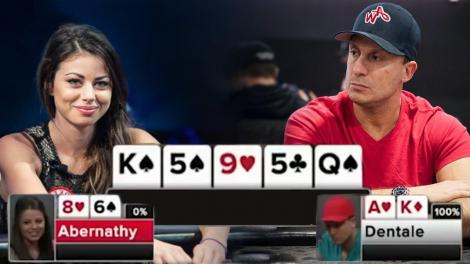 PokerTube - 📺 Poker Hands - Samantha Abernathy's Bluff STUNS Mike Dentale