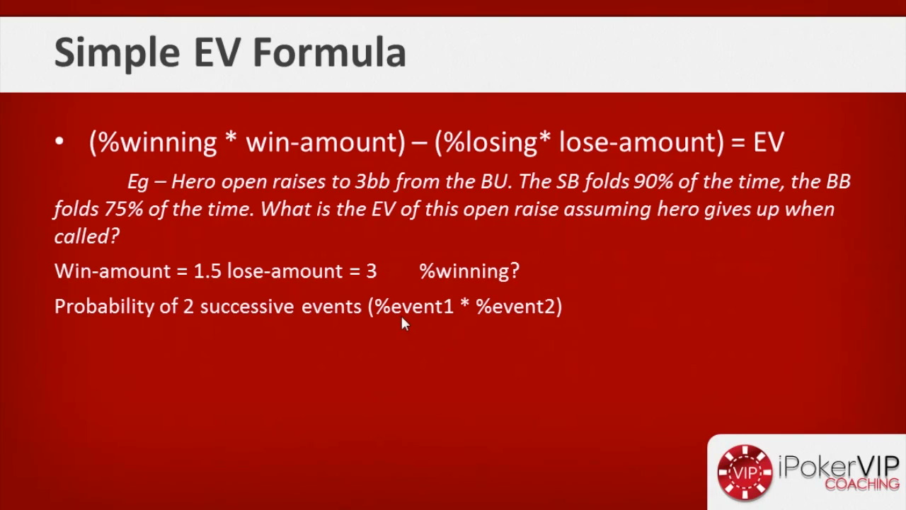 PokerVIP - 🎞️ Bitesize Training: EV Calculations - Coaching Videos