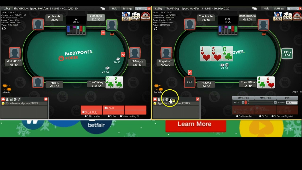PokerVIP - 🎞️ PaddyPower Speed Poker €20NL - Coaching Videos