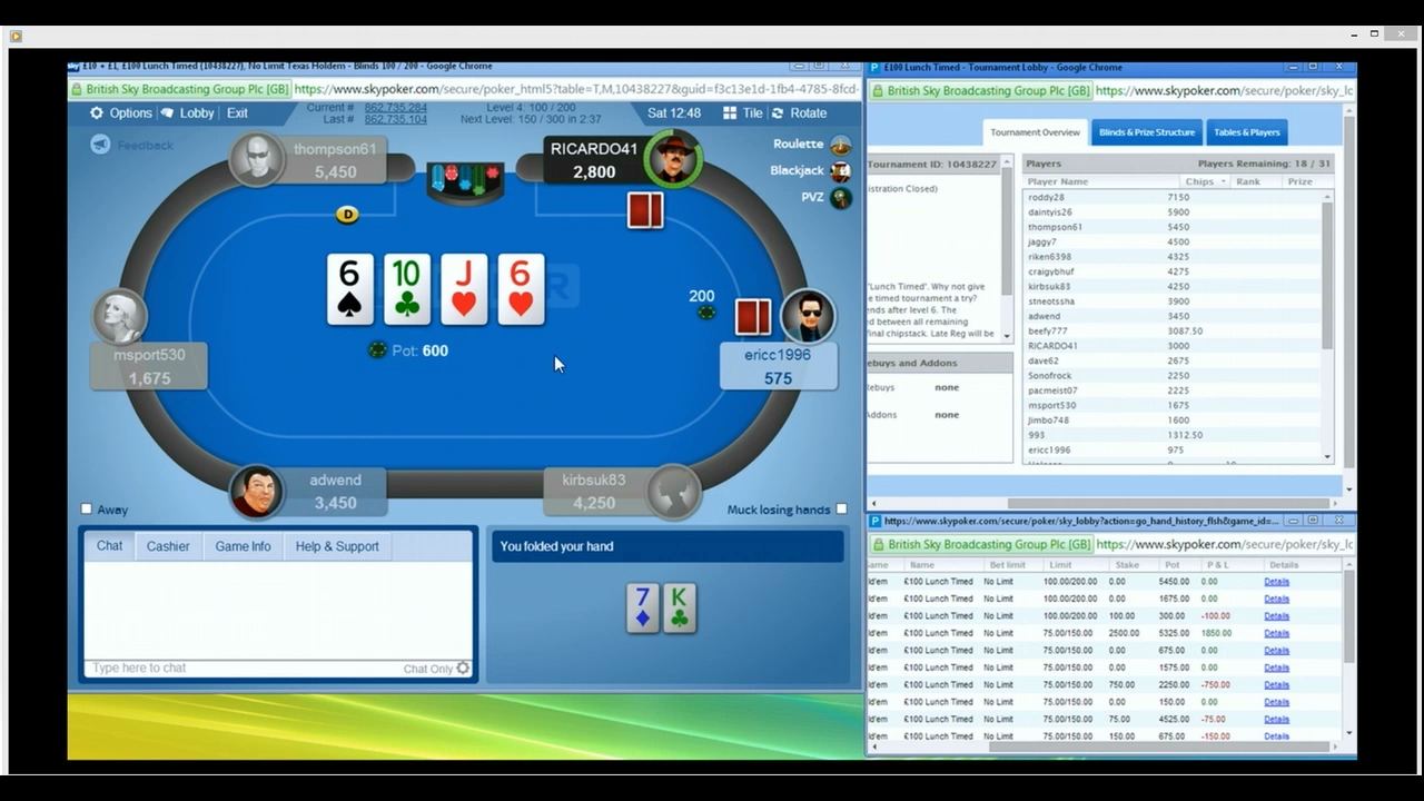 PokerVIP - 🎞️ Sky Poker Time Tourneys - 'Kirbsuk83' Review - Coaching ...
