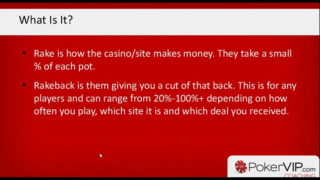 PokerVIP - 🎞️ What is Rakeback? - Coaching Videos